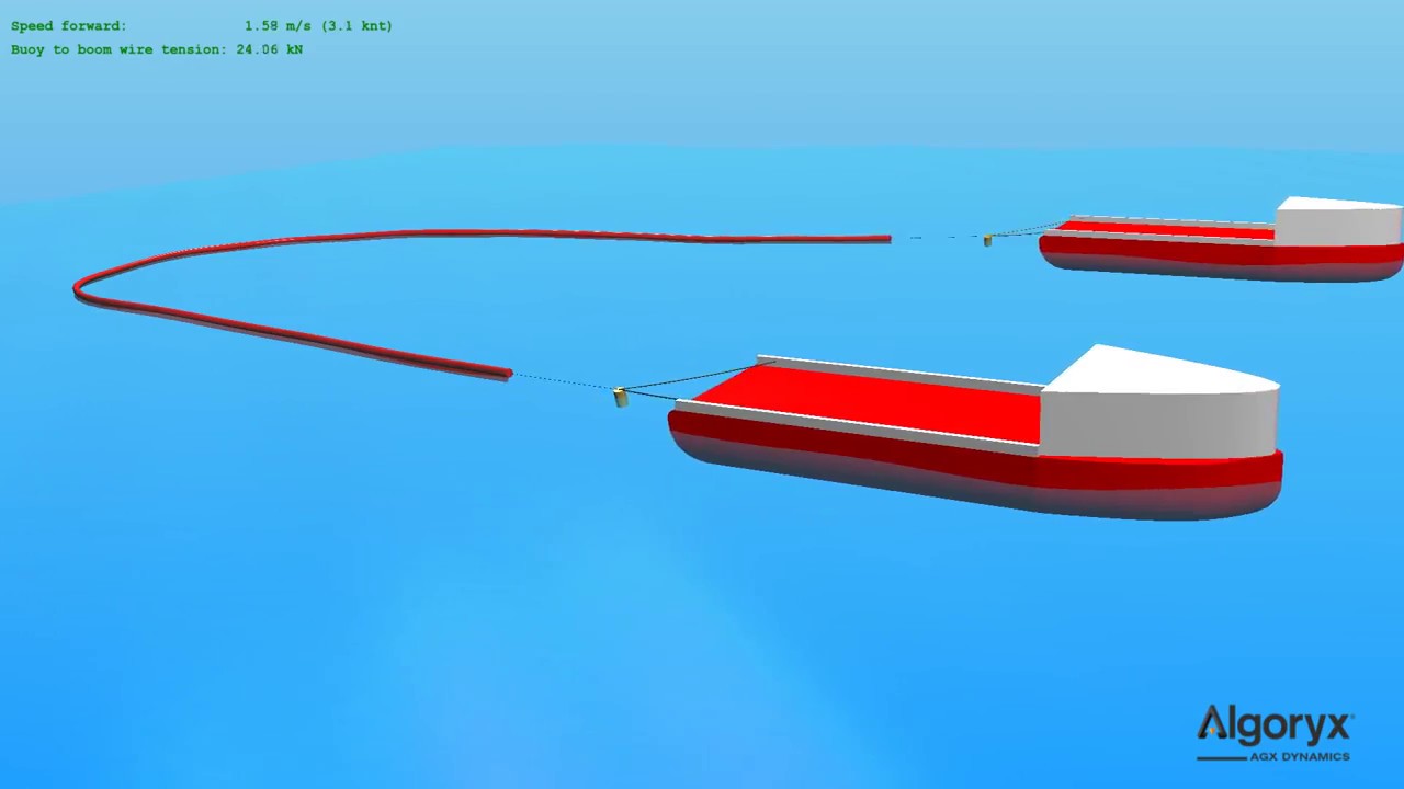 Simulation of Oil spill vessels with waves - YouTube