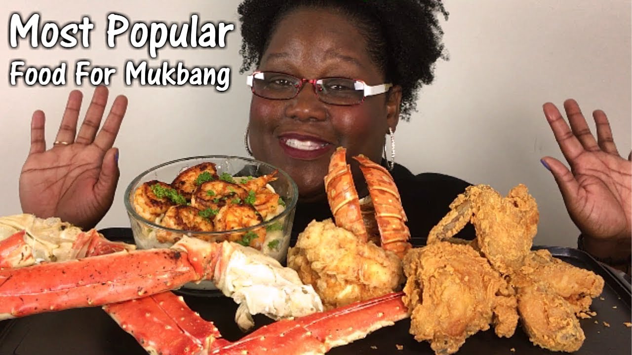 MOST POPULAR FOOD FOR MUKBANG FRIED LOBSTER TAIL, POPEYES FRIED CHICKEN, KING CRAB SHRIMP ...