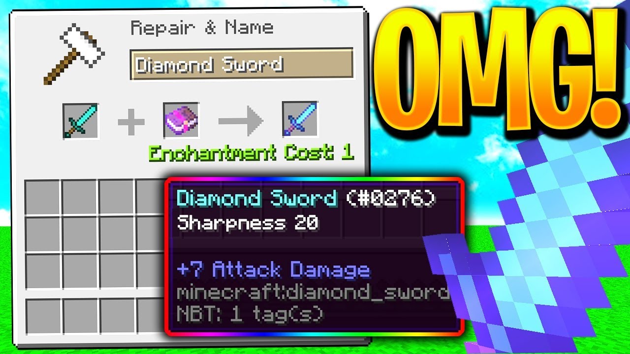 Putting SHARPNESS 20 on A DIAMOND SWORD in Minecraft! (OP Prisons ...