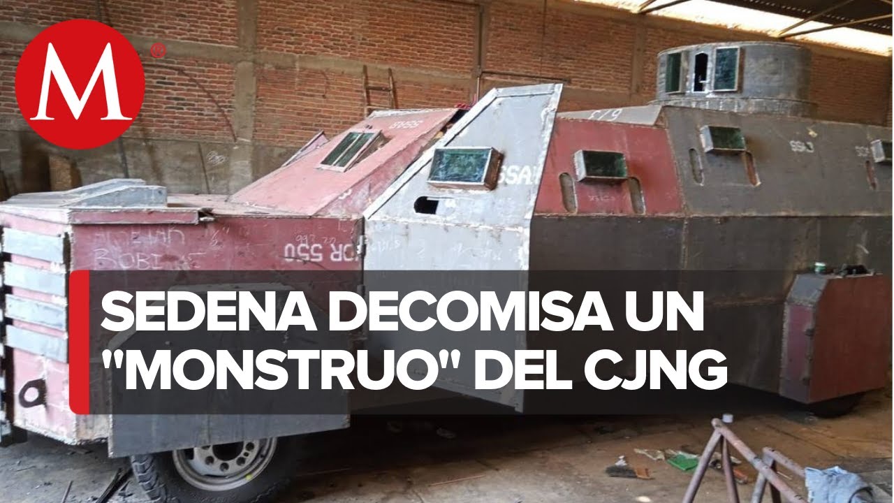 Sedena asegura un vehículo "monstruo" del CJNG en Tuxpan - YouTube