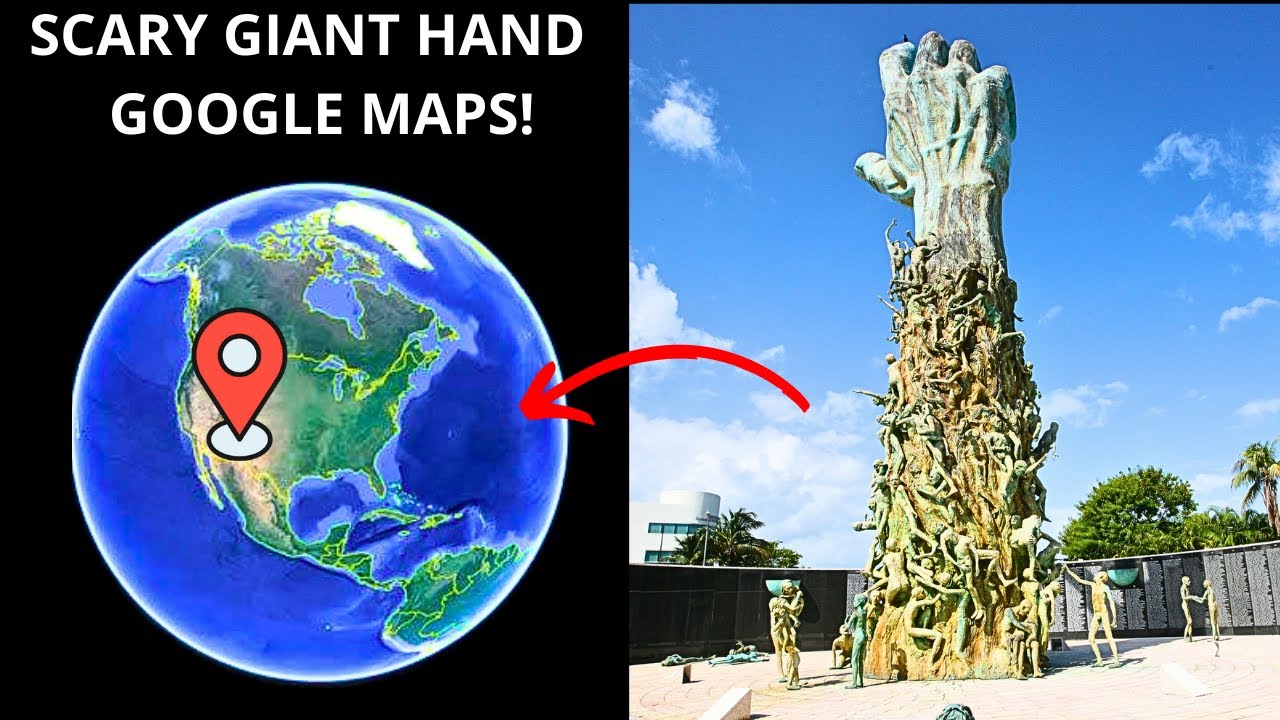 Amazing! I seen GIANT monster HAND sculpture on GOOGLE MAPS - YouTube