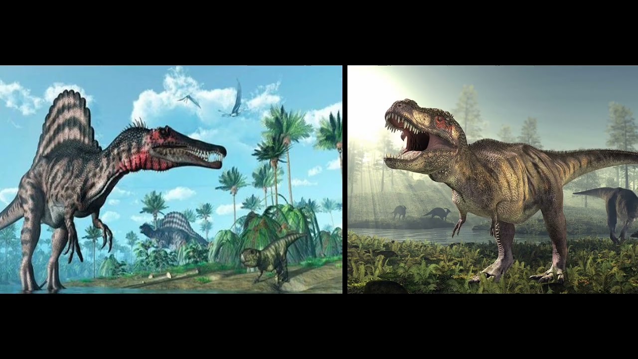 spinosaurus vs t rex remake - YouTube