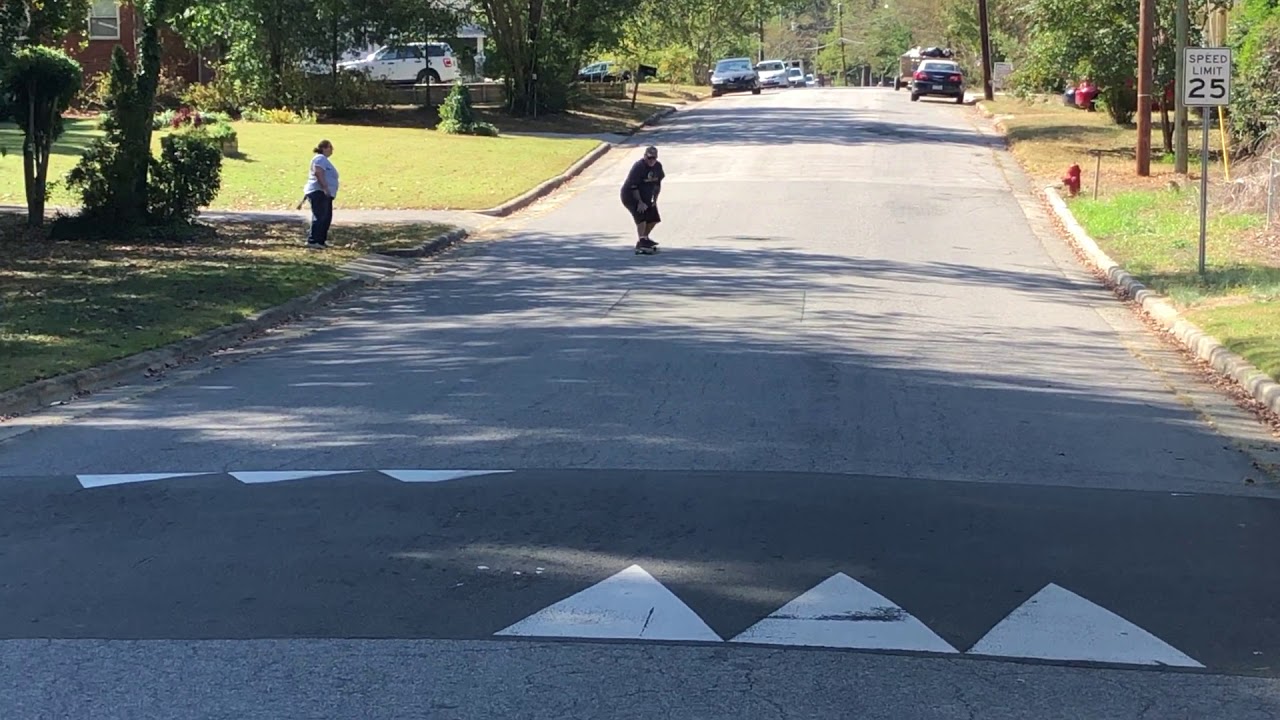 Crusty 56 Year Old Guy Marine Veteran Tries Downhill Skateboarding ...
