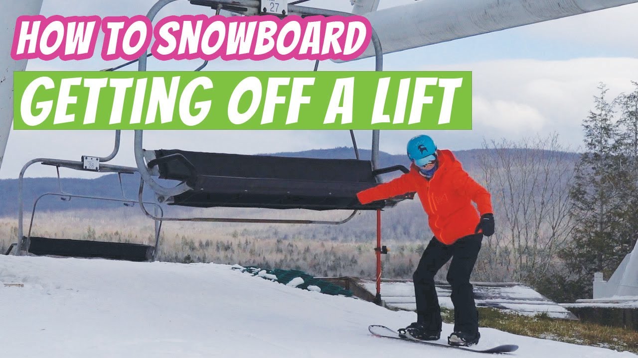 How to Get Off the Lift On a Snowboard - YouTube