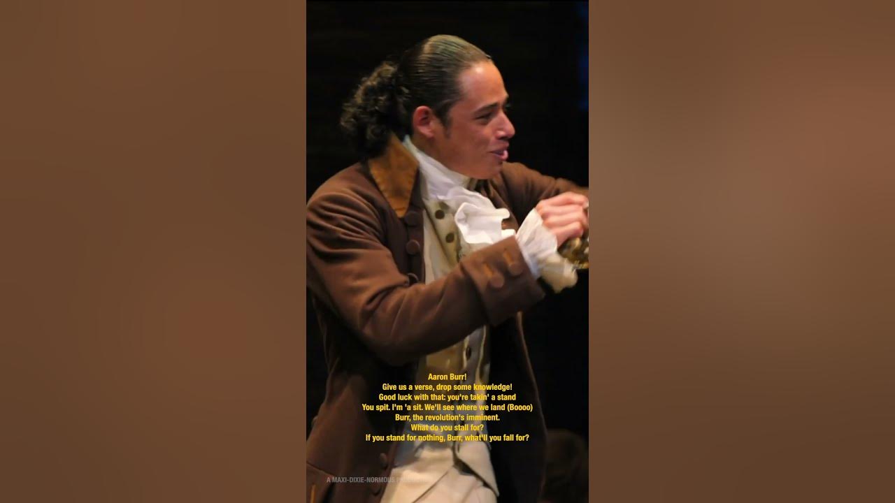 Aaron Burr Part 4 Talk Less, Smile More (Hamilton The Musical) Leslie Odom Jr. Lin-Manuel ...