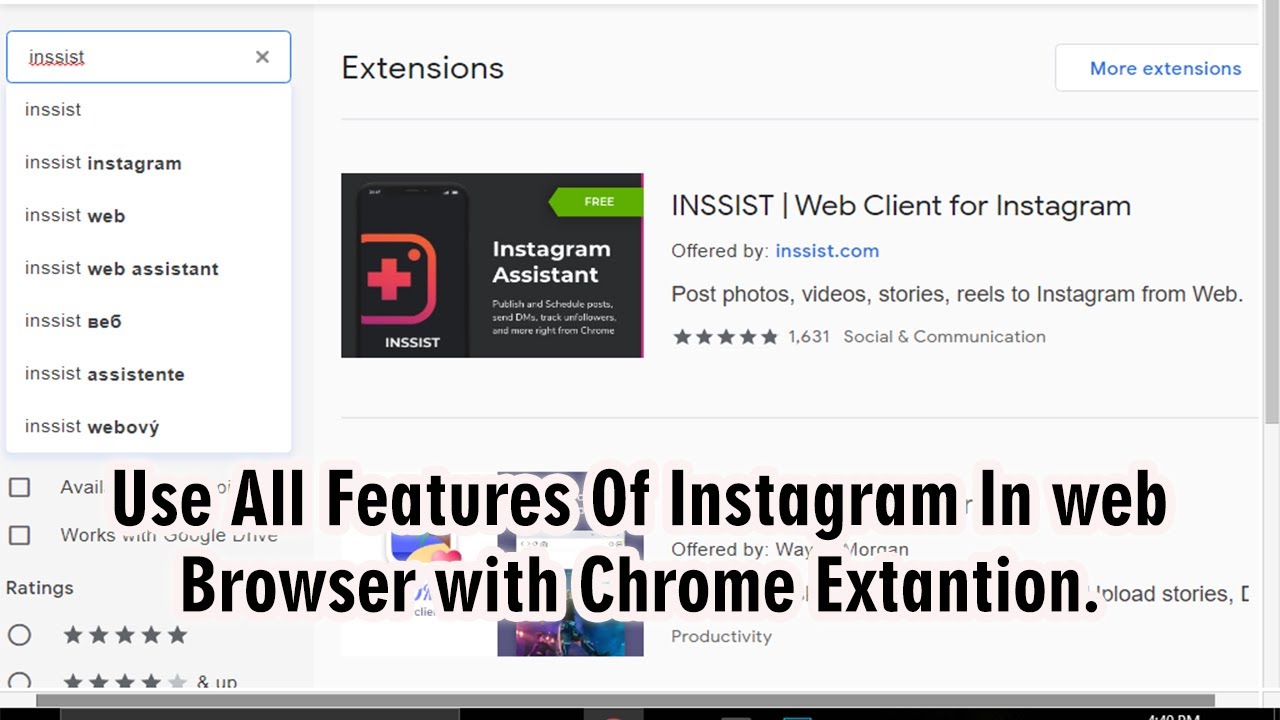 How to use Instagram on Google Chrome with Post and Stories. - YouTube