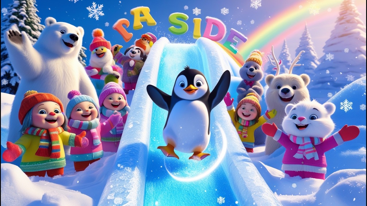 Penny the Penguin’s Ice Slide Adventure - New Rhythm | Kids Song ...