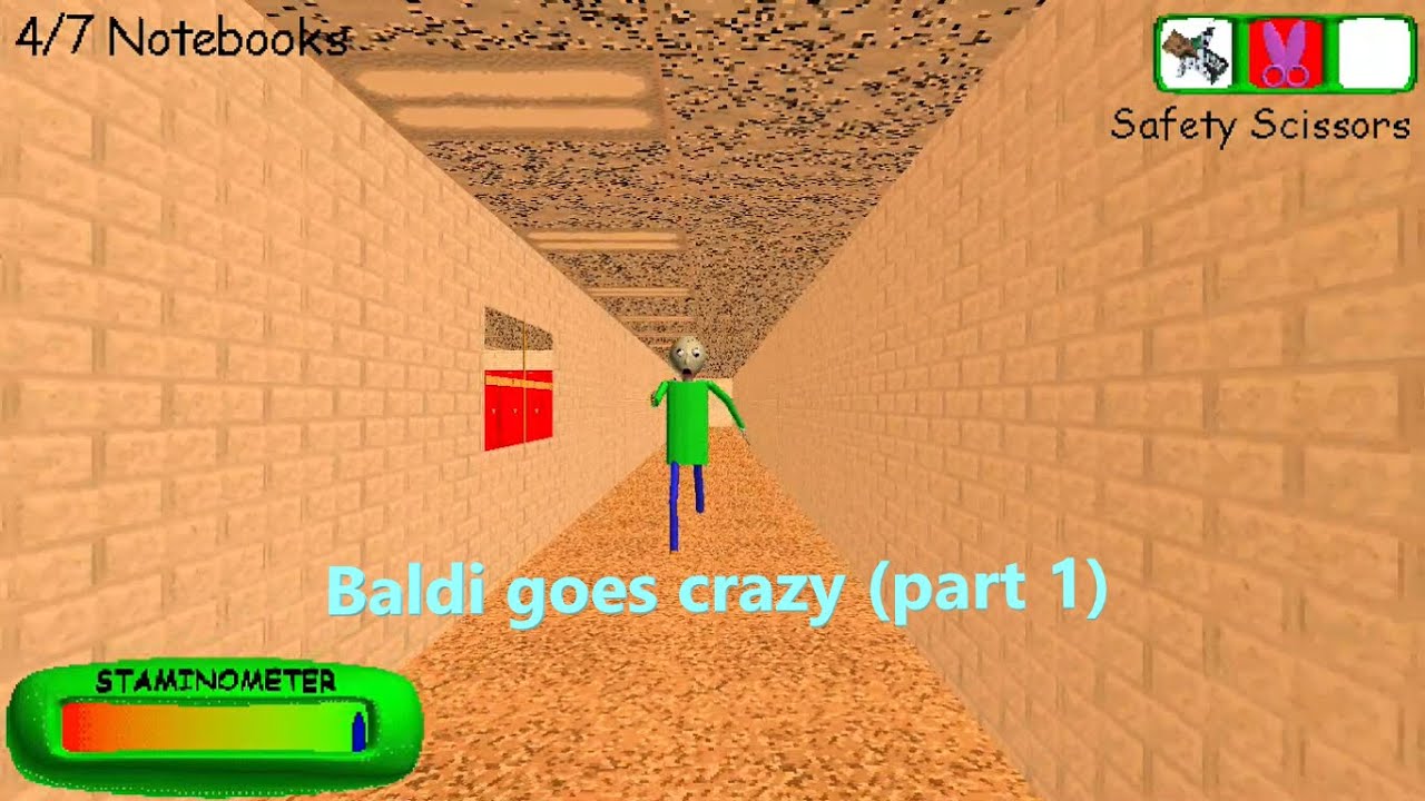 Baldi goes crazy! (baldi's basics mod) - YouTube