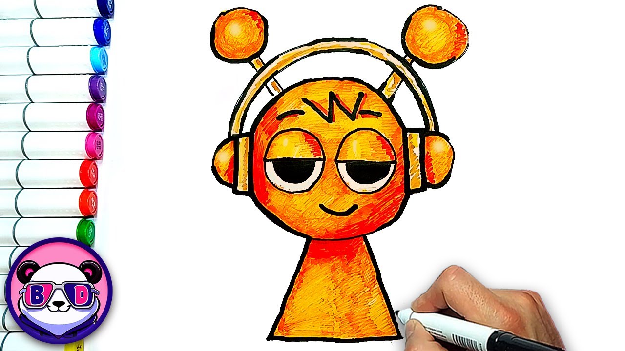 How To Draw and Coloring Sprunki | Oren Normal - YouTube