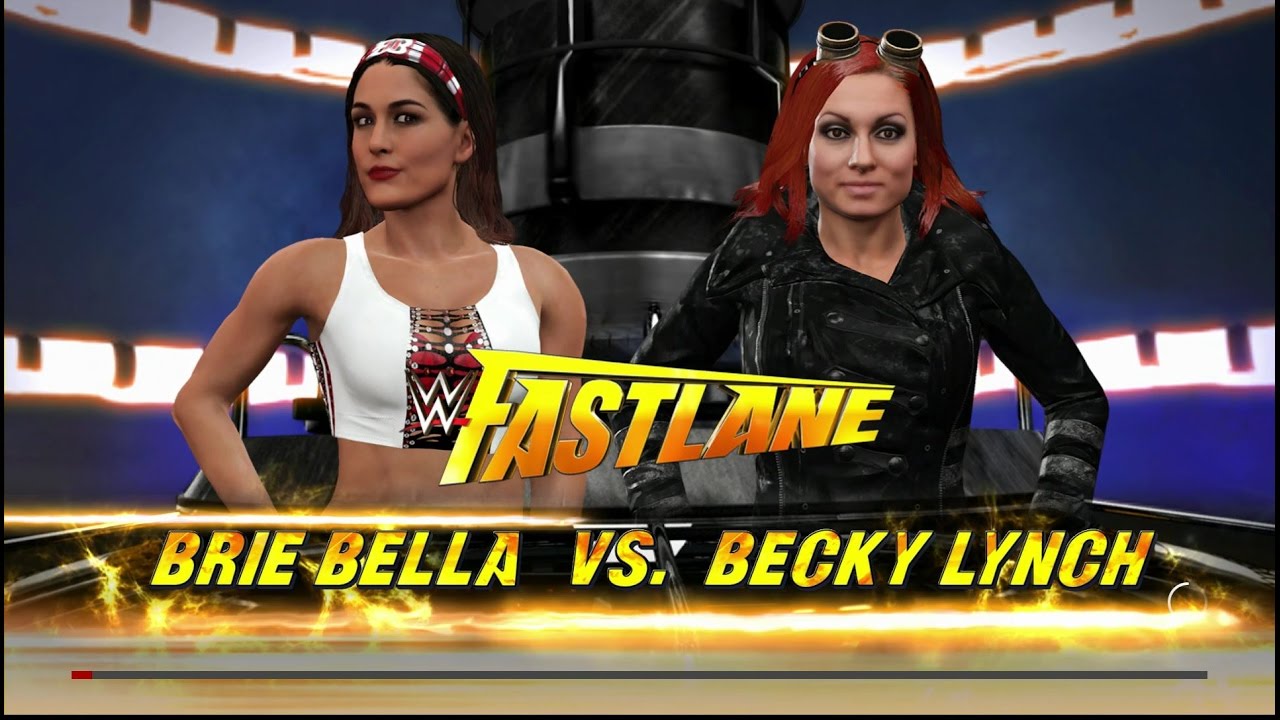 WWE 2k17 - Brie Bella VS Becky Lynch - YouTube