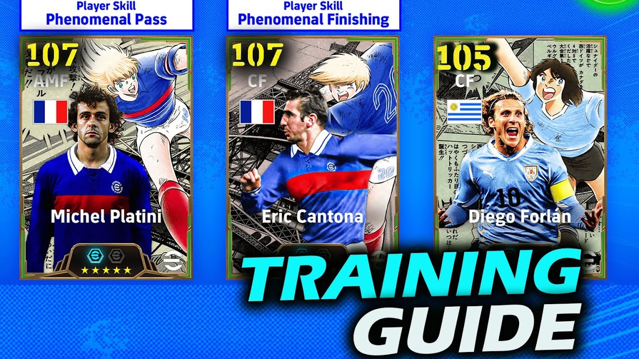 Platini/ Cantona/Forlan CAPTAIN TSUBASA Training guide efootball ...