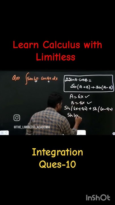 Integration-10 l Learn Calculus with Limitless l CBSE l Class 12 #jee #math #integration # ...