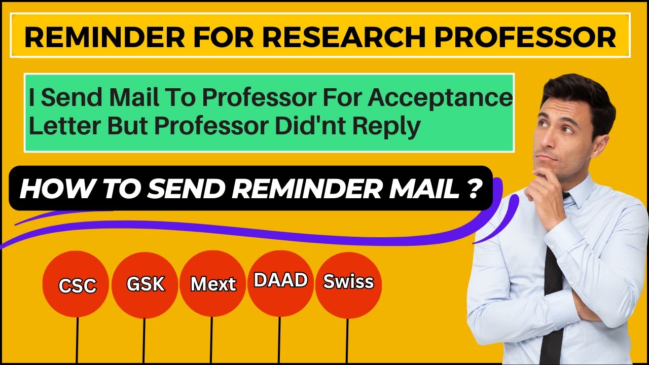 Professor not replying for csc acceptance letter | How to send Remind ...