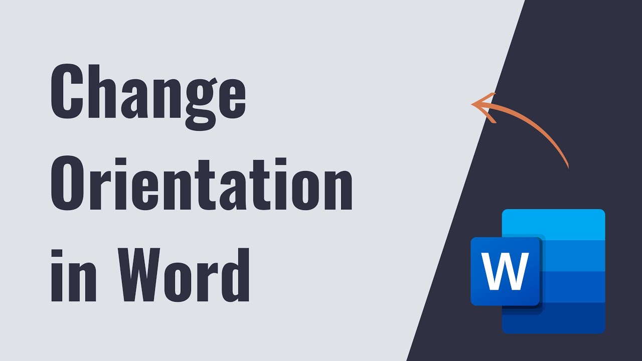 How To Change Orientation In Word YouTube How To Change Orientation In Word YouTube