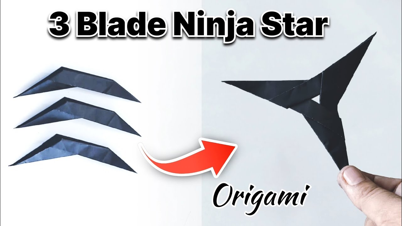 3 Blade Ninja Star || How to make Ninja Star || Origami Ninja Star ...