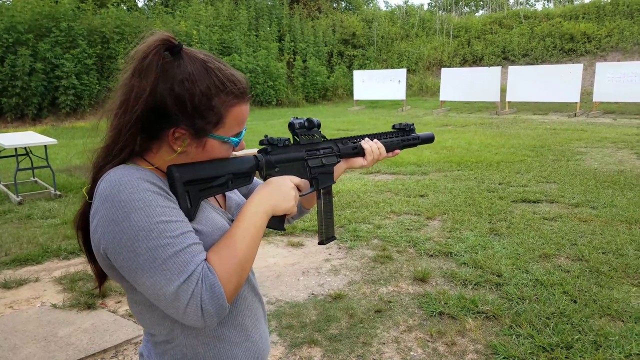 9mm sbr with AAC evo 9 - YouTube