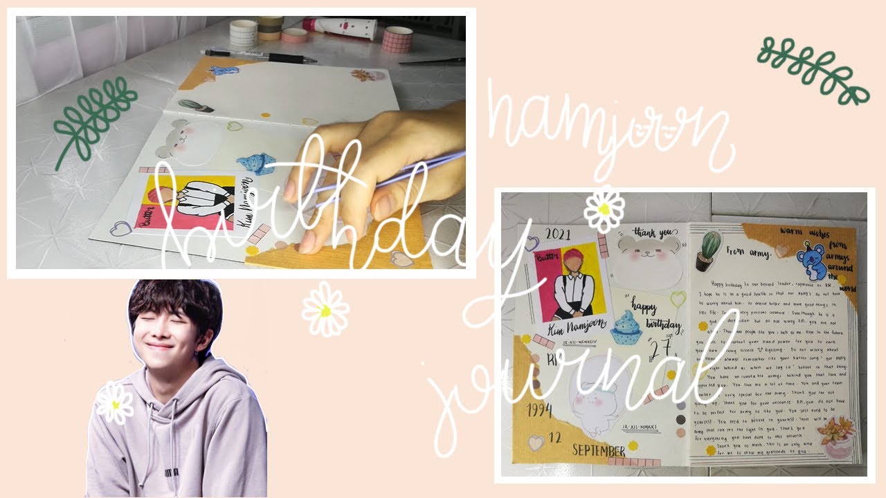 journal with me | RM birthday journal - YouTube