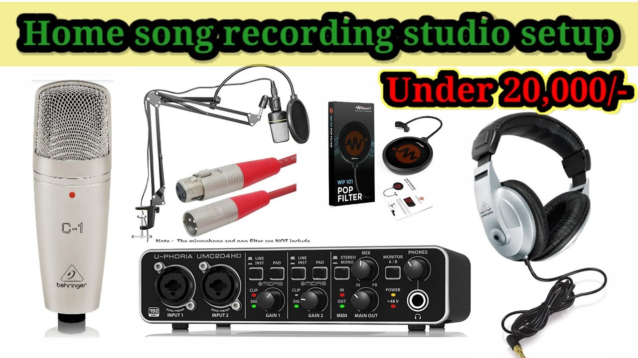 Home Song Recording Studio setup under 20000 /- - YouTube
