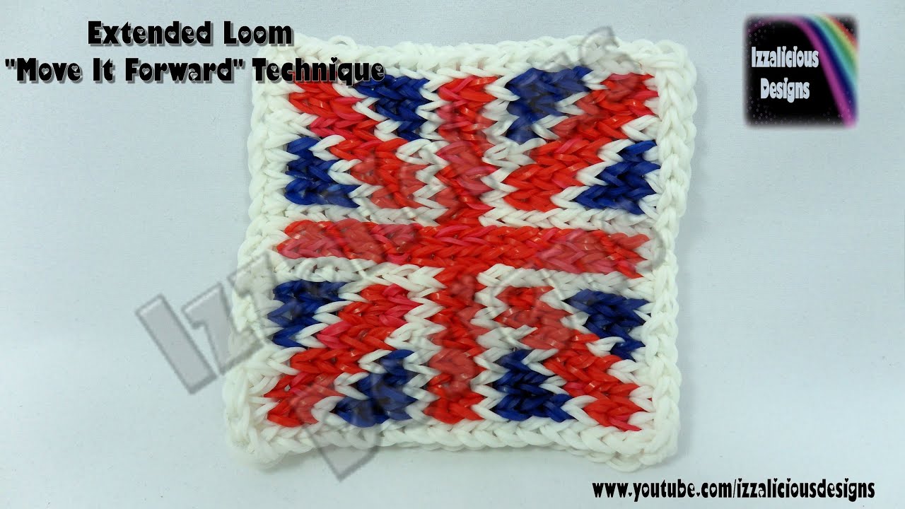 Rainbow Loom Union Jack (Flag of the UK) Mural using extended loom (2 ...