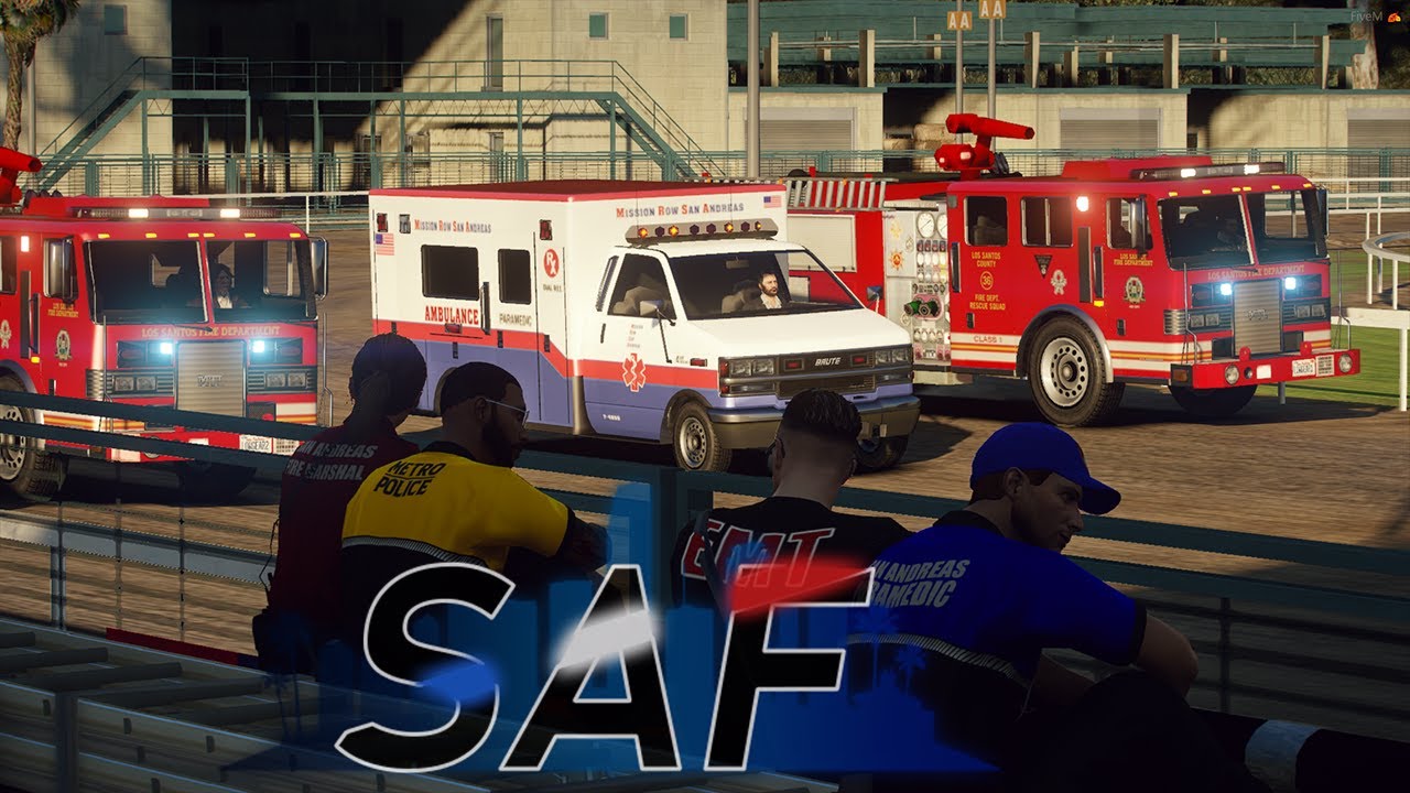 SAF | Fire Truck Race + Human Trafficking? | GTA V RP - YouTube