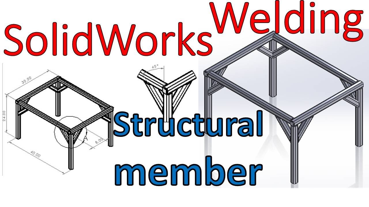 Ex.11-4 การสร้างโครงเหล็กเชื่อม |Solidworks Weldment | Structural ...