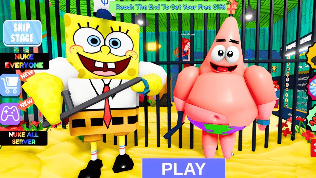 SPONGEBOB VS PATRICK PRISON RUN #obby - YouTube