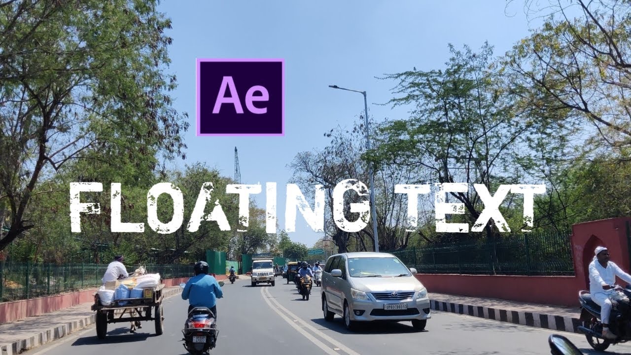 Floating text animation after effects tutorial in Hindi - YouTube