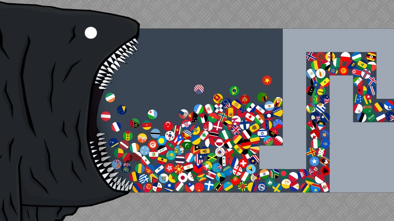 Escape From Bloop #6 - Marble Race Countries in Algodoo - YouTube