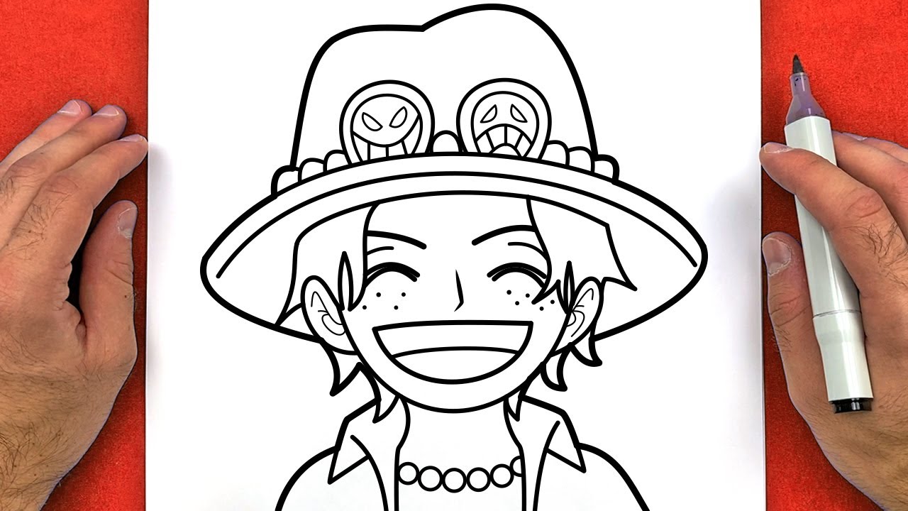 How to DRAW PORTGAS D. ACE from One Piece - Easy Anime drawing - YouTube