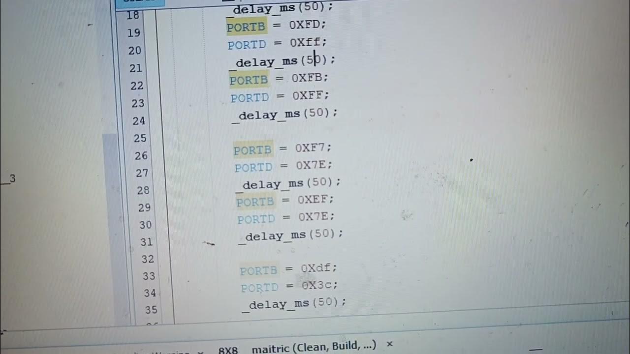 8x8 led matrix code with Atmega8 Microcontroller - YouTube