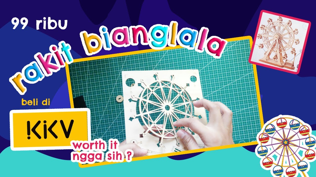 puzzle rolife classical 3d wooden ferris wheel Kkv store - YouTube