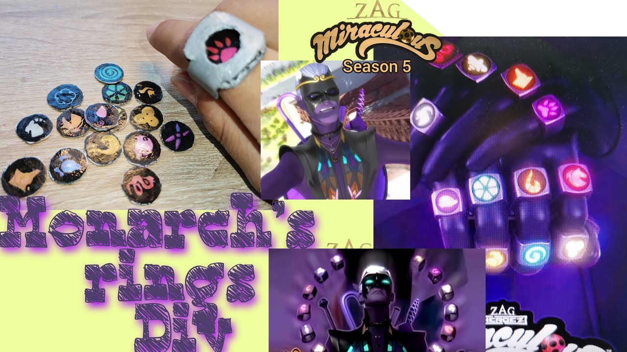 Monarch rings DIY from Miraculous Season 5 with Changeable Miraculous ...