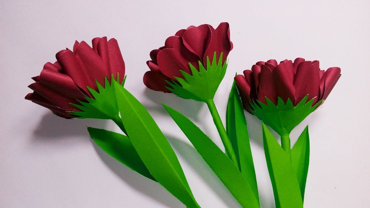 How to Make Easy and Beautiful Paper Flower Making Tutorial - Home ...