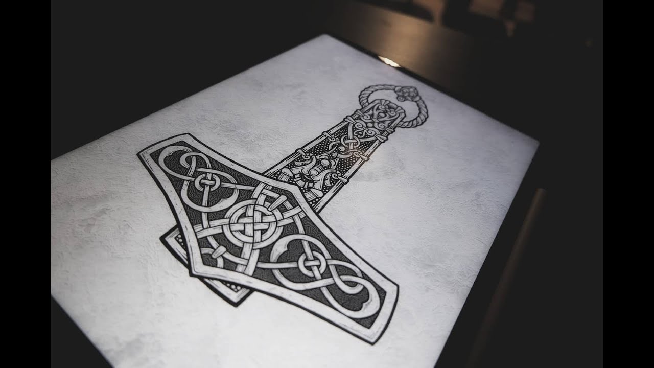 Design Hammer Thor Mjolnir Tattoo