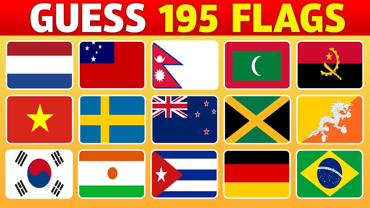 Guess All the 195 Flags of the World 🚩 | Guess the Country Flag Quiz ...