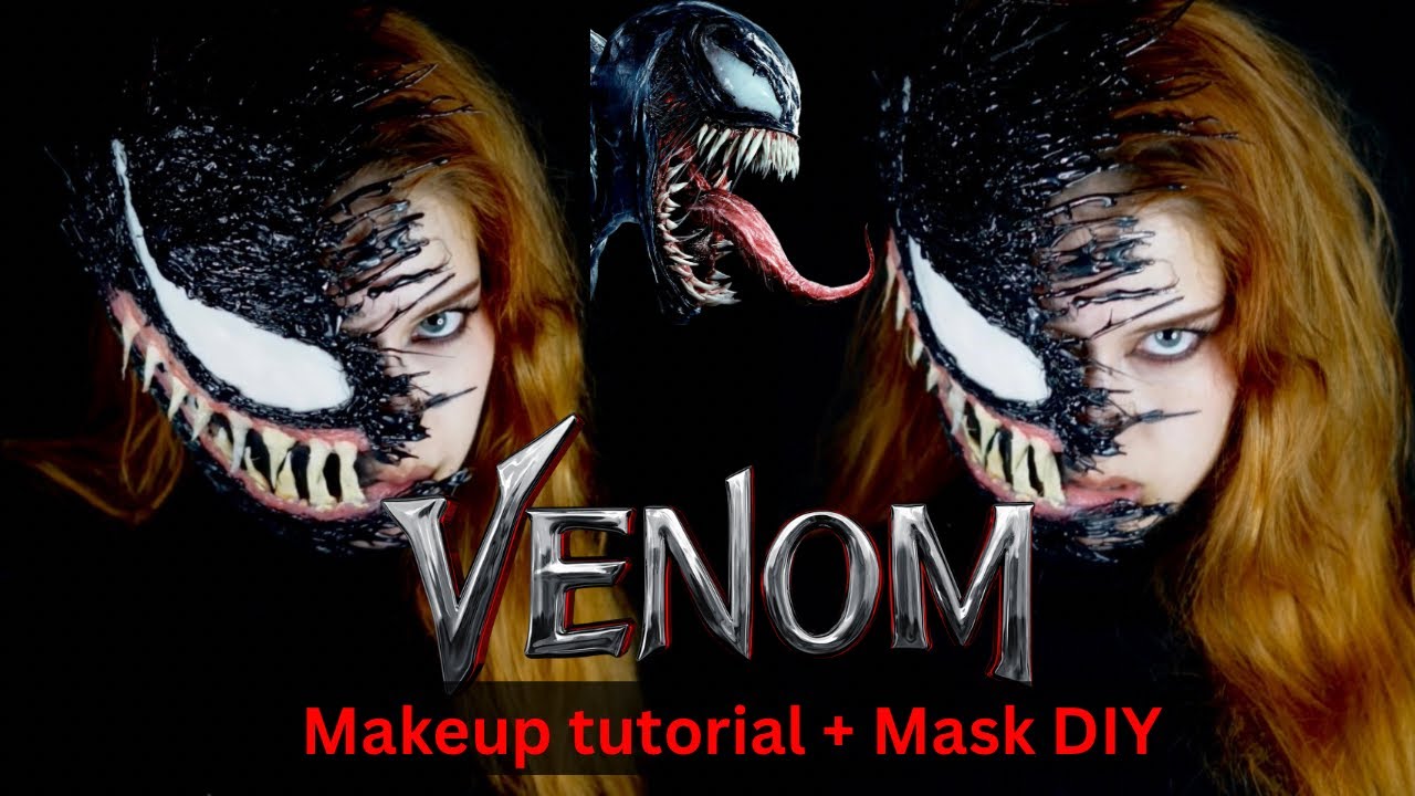 VENOM makeup tutorial and mask DIY - YouTube
