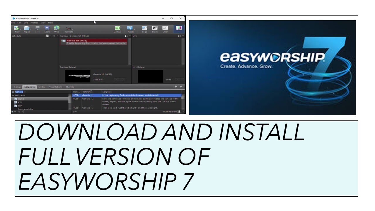 DOWNLOAD AND INSTALL FULL VERSION OF EASYWORSHIP 7 - YouTube