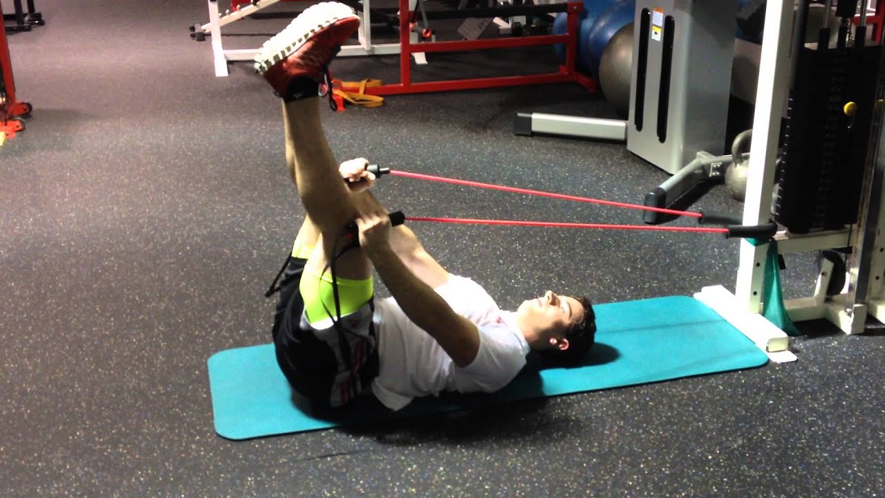 6 month supine w/band pulldown - YouTube