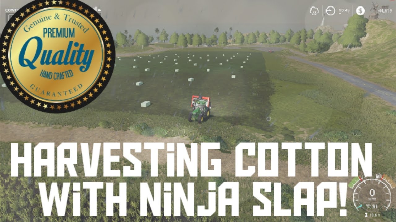How to harvest cotton, Farm Sim 19. - YouTube
