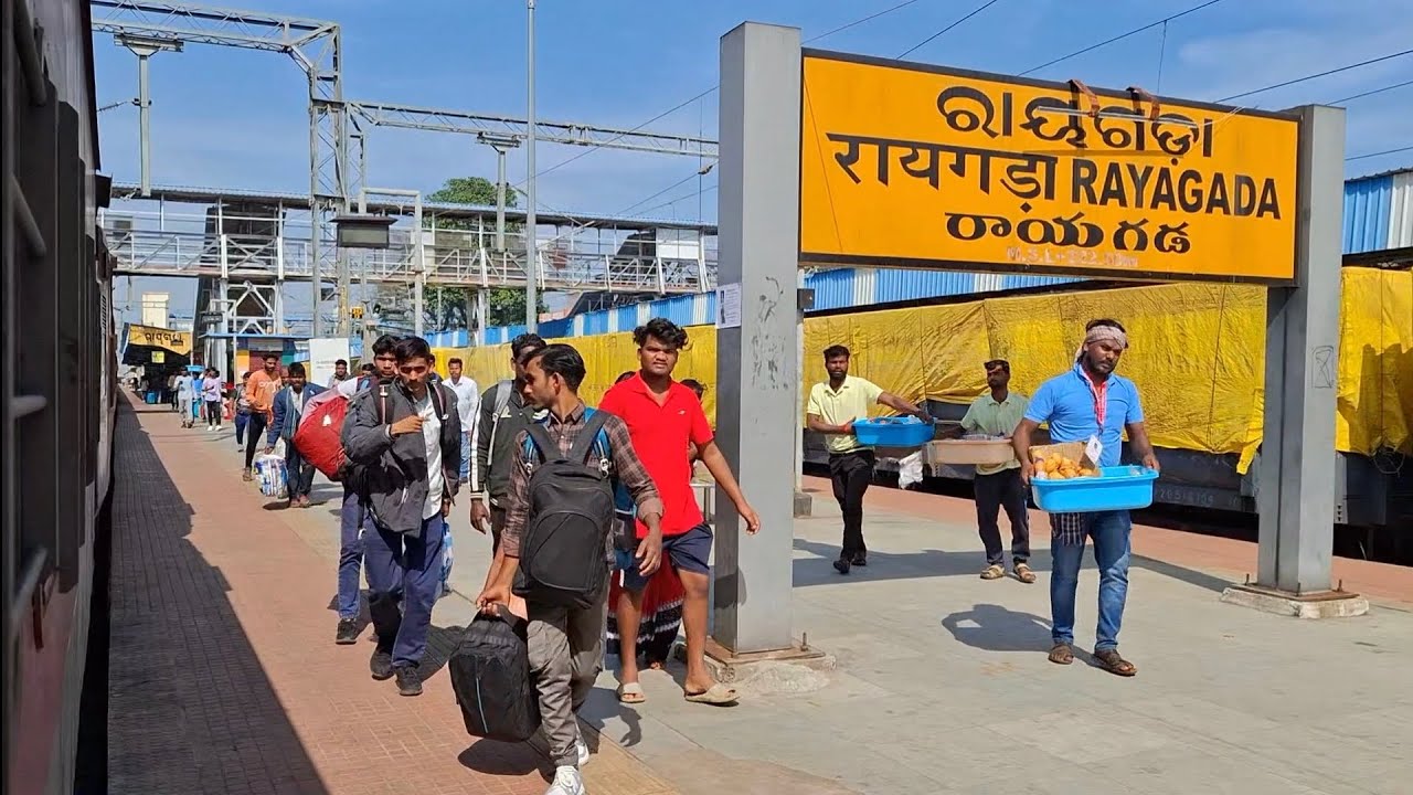 RAYAGADA RAILWAY BRIDGE & RAILWAY STATION FULL COVERAGE ON BOARD 12807 ...