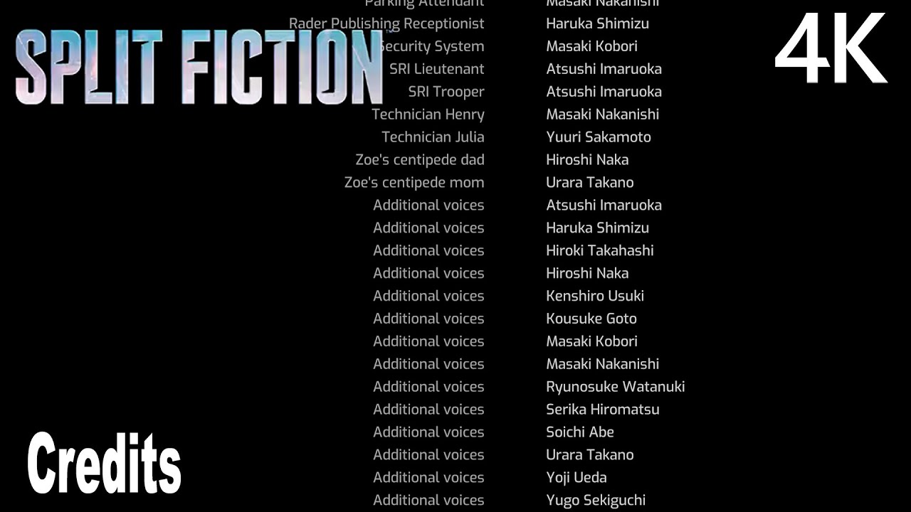 Split Fiction Credits 4K