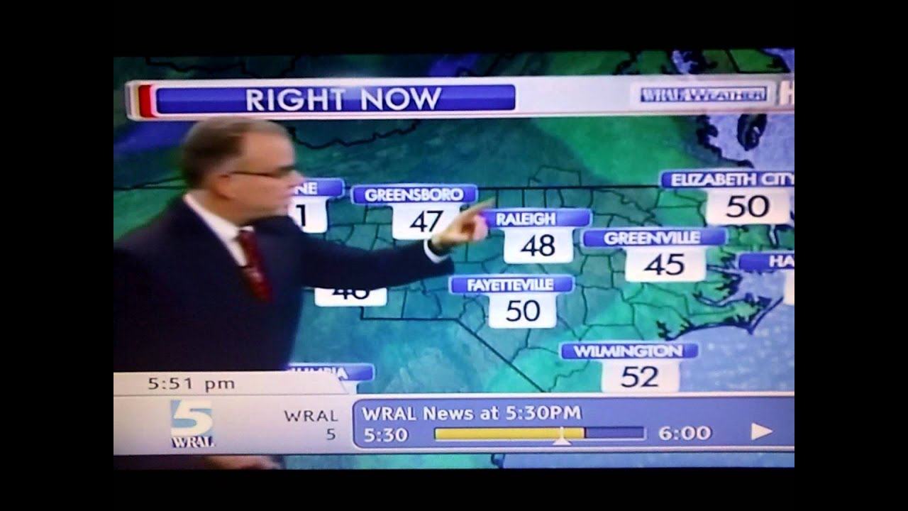 Funny WRAL Weatherman Blooper - YouTube