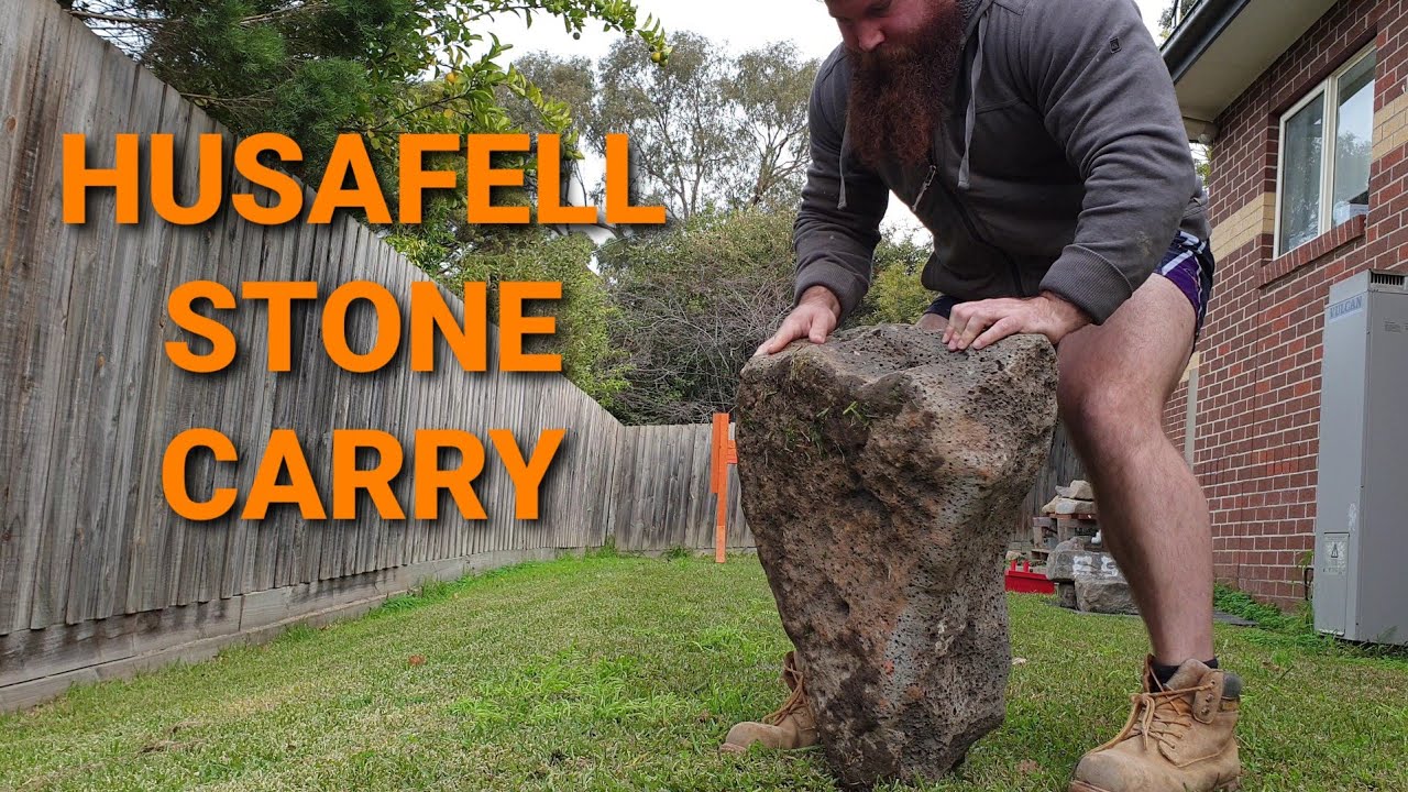 Husafell Stone Carry - DIY Gym Equipment In Use - YouTube