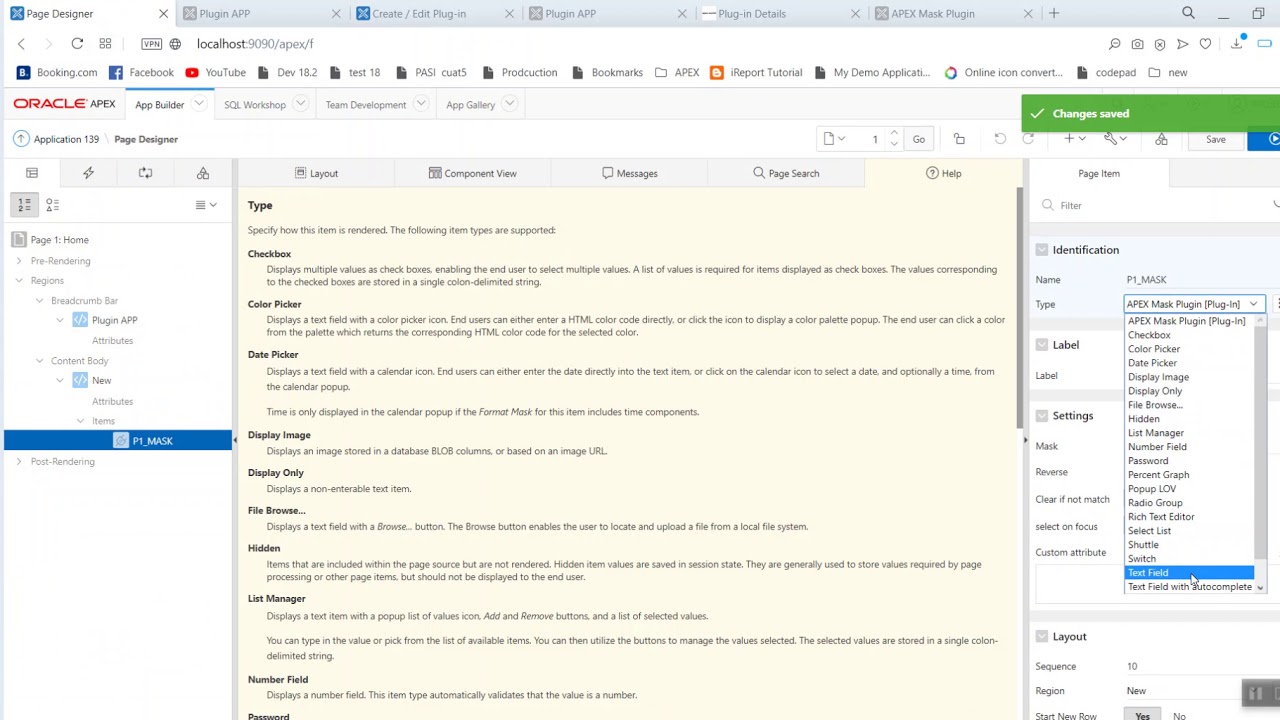 Oracle APEX : How to Use Mask Item Plugin and how to use plugin Source ...