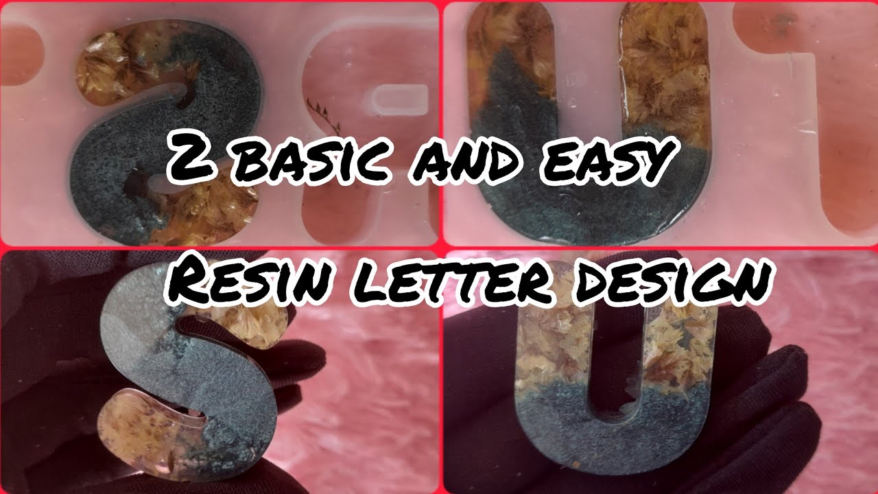 2.Basic and Easy Resin Letter Designs Resin Art Resin Crafts Epoxy ...