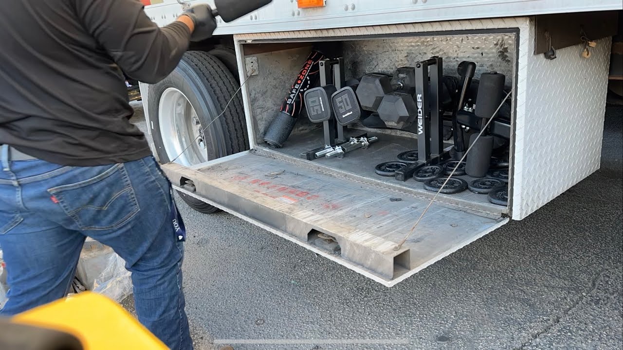 DIY Under-Trailer Home Gym: Building My Workout Space At Work - YouTube