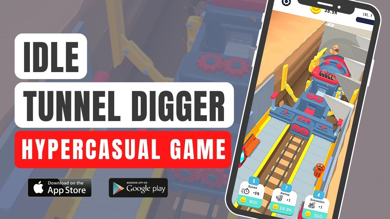 Idle Tunnel Digger 🚧👷🏻‍♀️👷🏻‍♂️ Gameplay, Android, iOS, Games - YouTube
