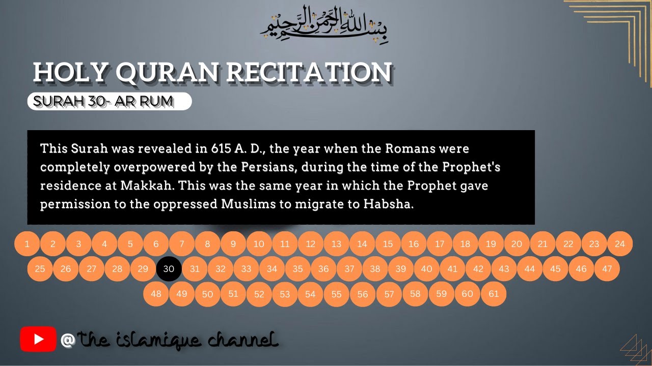 Quran- SURAH 30- Ar-Rum- Quran Recitation by Abdul Basit Abdul Samad ...