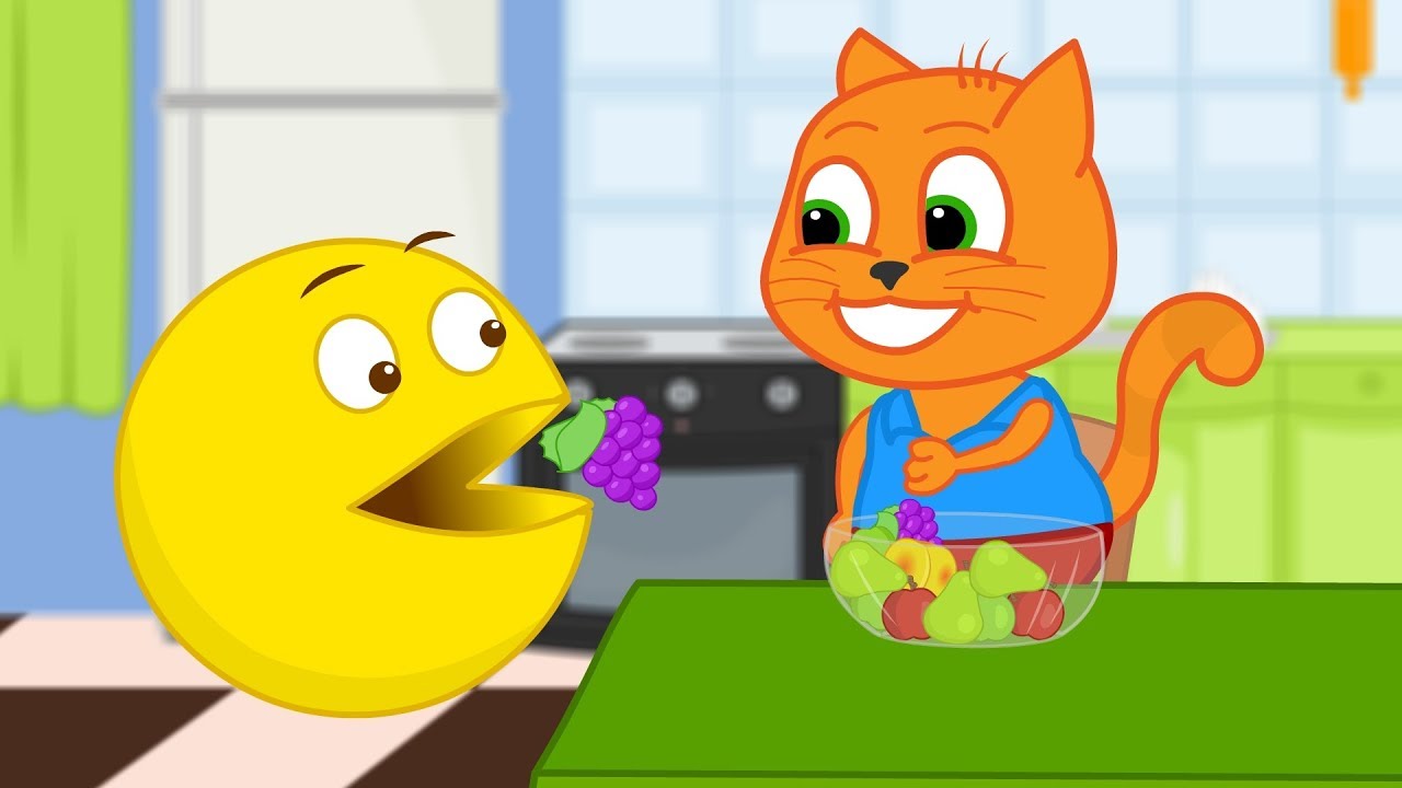 Familia de Gatos - Juegos Arcade Con Frutas Dibujos animados para niños ...