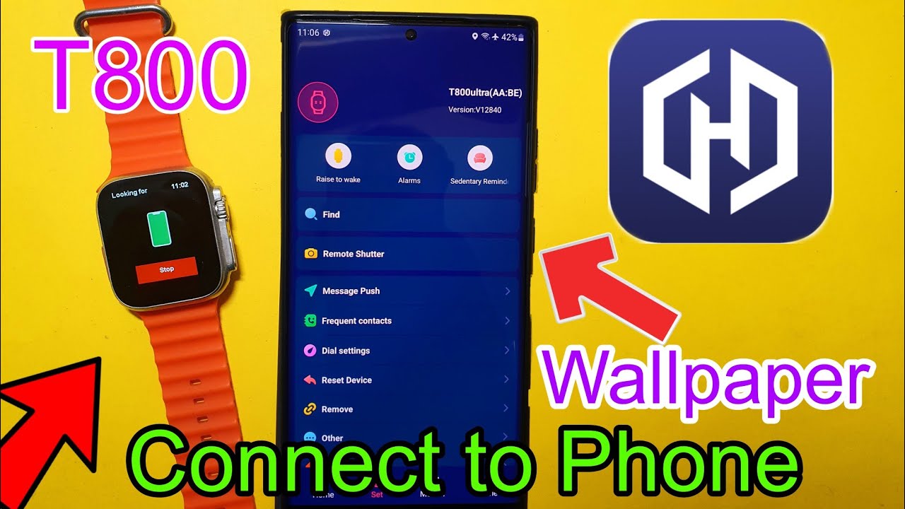 T800 Ultra Smartwatch Connect To Phone | T800 Ultra Smartwatch Custom ...
